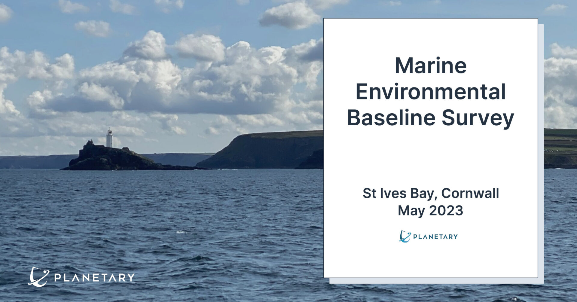 Environmental Baseline Survey Characterises St Ives Bay - Planetary ...